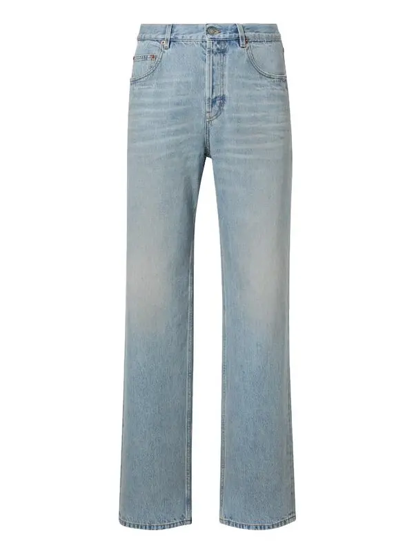 Saint Laurent Mid-rise Straight Jeans - Blue
