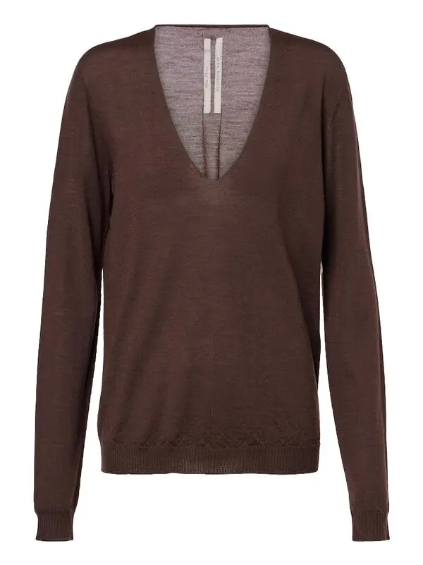 Rick Owens Wool Sweater - Brown