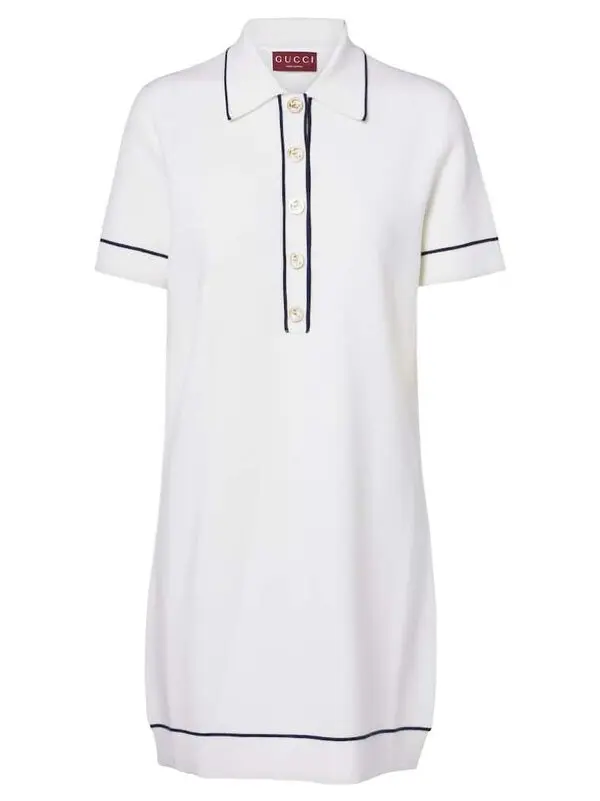Gucci Wool Polo Shirt Dress - White