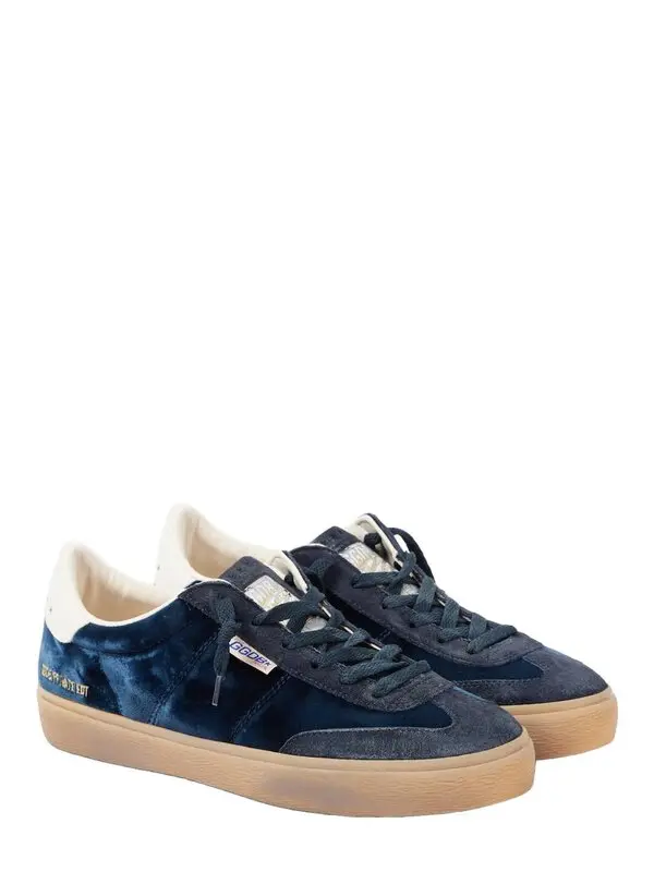 GOLDEN GOOSE Soul Star Velvet Sneakers - Blue