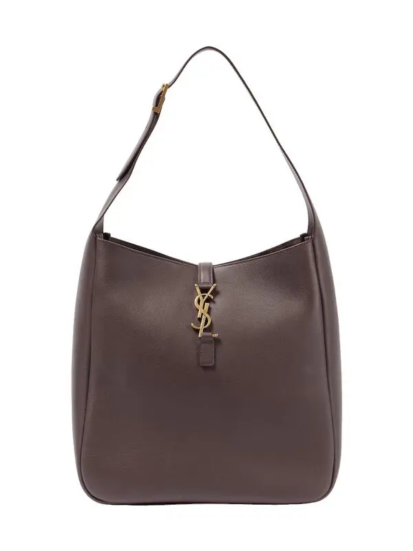 Saint Laurent Le 5 À 7 Large Leather Shoulder Bag - Brown