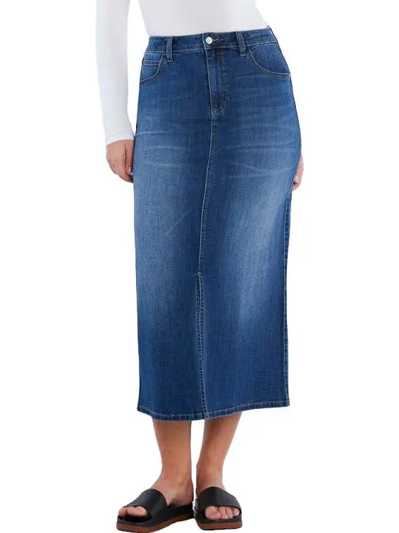 WASH LAB DENIM Cottage Skirt - Super Denim