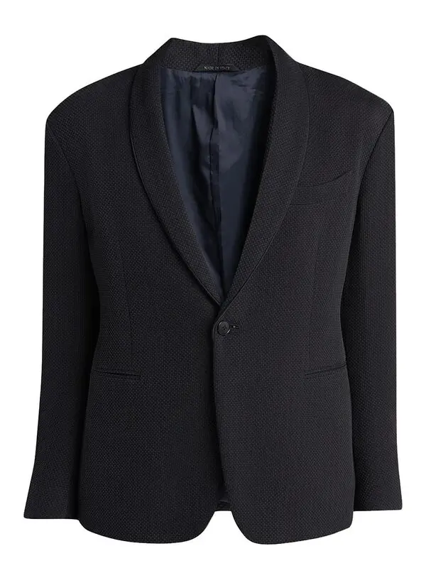 Giorgio Armani Honeycomb Shawl Sport Coat - Black