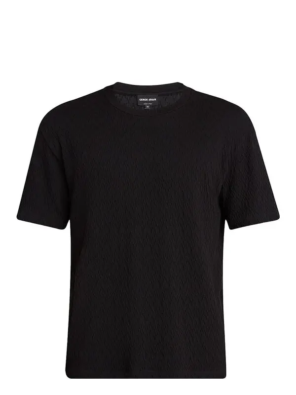 Giorgio Armani Raised Chevron T-shirt - Black