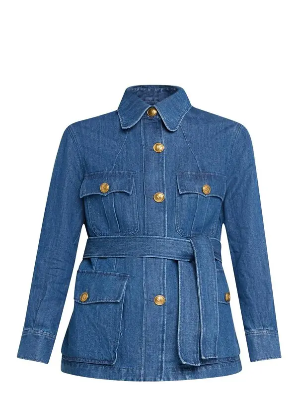 Valentino Garavani Belted Shirt - Denim