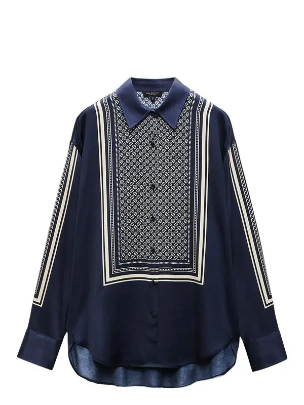 Rag & Bone Jessica Printed Shirt - Deepnvysca