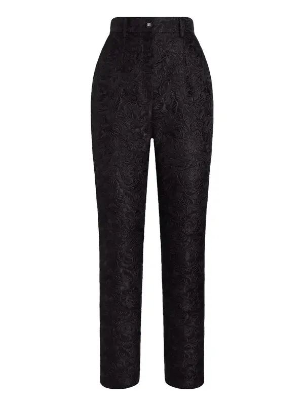 Dolce & Gabbana Brocade Trousers - Black