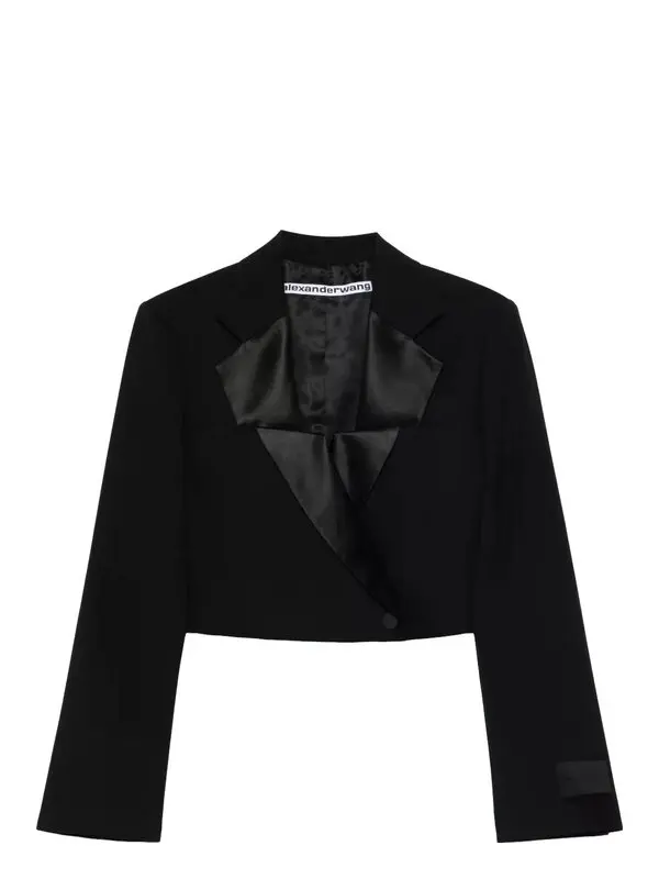 Alexander Wang Double-breasted Cropped Blazer - Black