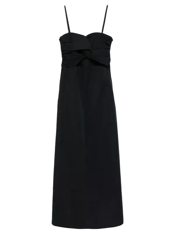 JIL SANDER Twist-detail Maxi Dress - Black