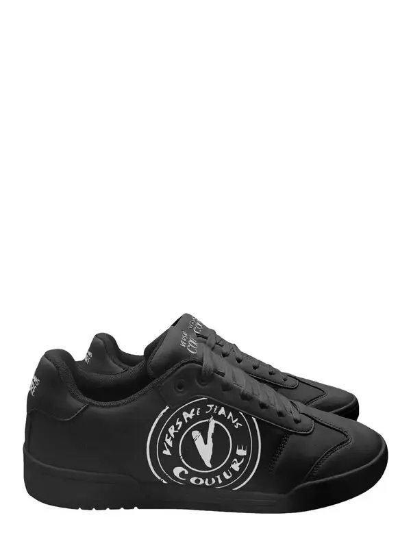 Versace Logo-print Sneakers - Black