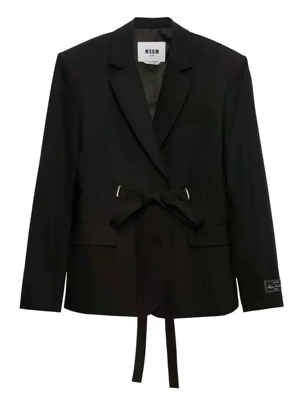 MSGM Logo-tag Blazer - Black