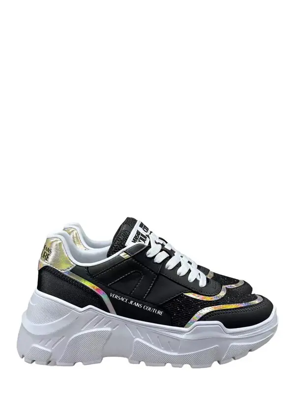 Versace Panelled Sneakers - Black