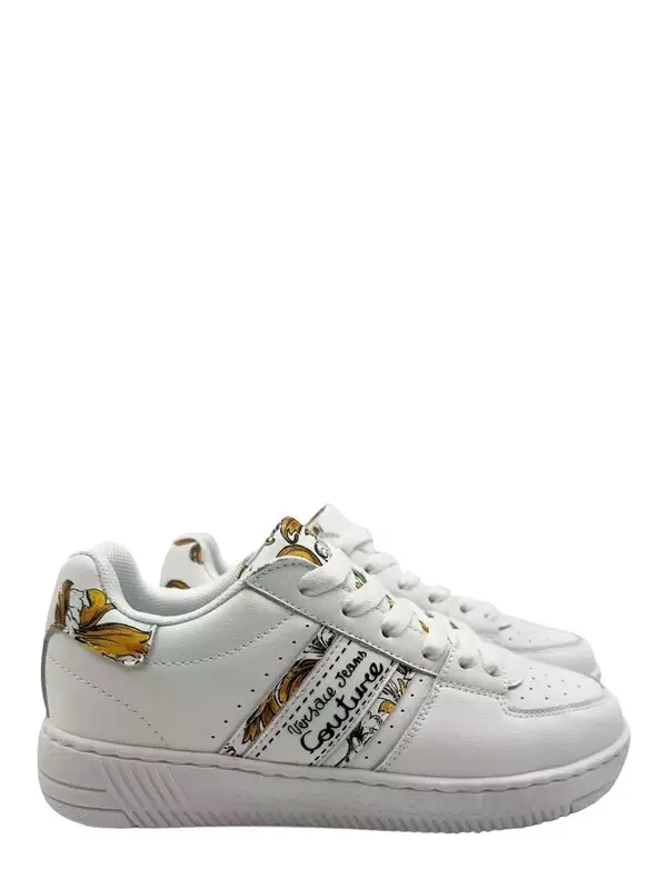 Versace Barocco-print Sneakers - White
