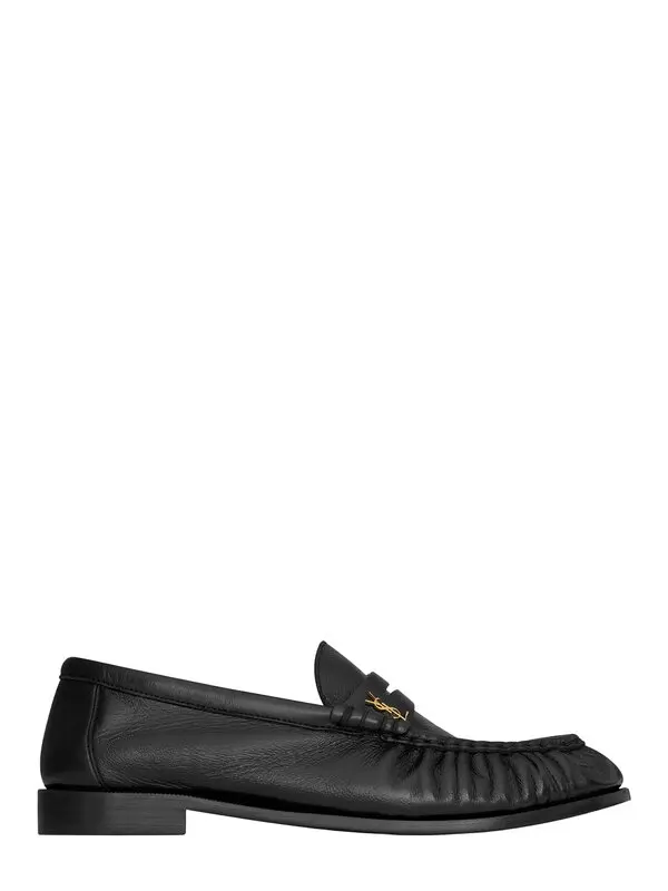 Saint Laurent Le Leather Loafers - Black