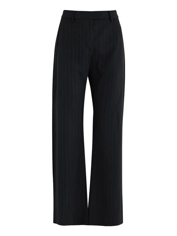 Acne Studios Pinstriped Straight-leg Twill Trousers - Navy