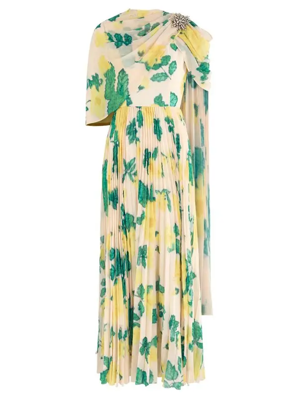 Huishan Zhang Alara Floral-print Maxi Dress - Yellow