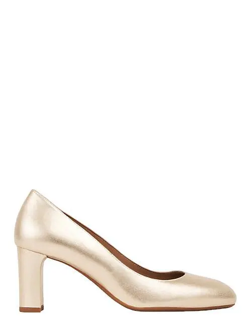 LK BENNETT Winola Metallic Suede Courts - Gol-gold