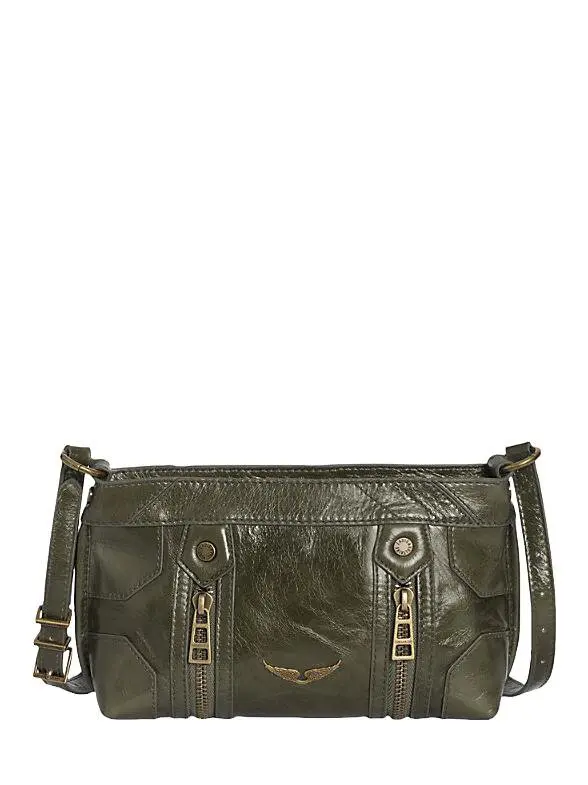 Zadig&Voltaire Wing-embellished Leather Shoulder Bag - Record