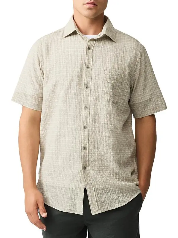 Rodd & Gunn Gowenbridge Regular Fit Short Sleeve Shirt - Fog