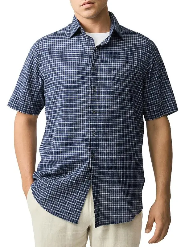 Rodd & Gunn Gowenbridge Regular Fit Short Sleeve Shirt - Navy