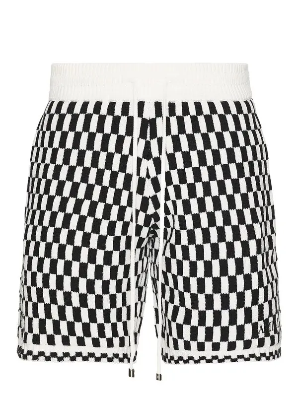 Amiri Checkered Short - Black