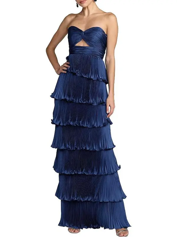 Mac Duggal Strapless Gown - Navy