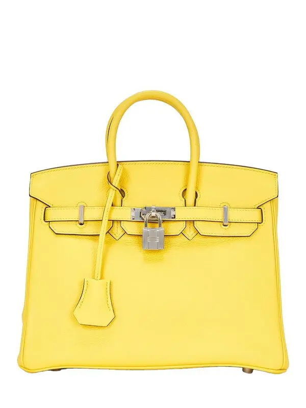 Hermès Taurillon Clemence Birkin 25 Handbag - Jaune De Naple