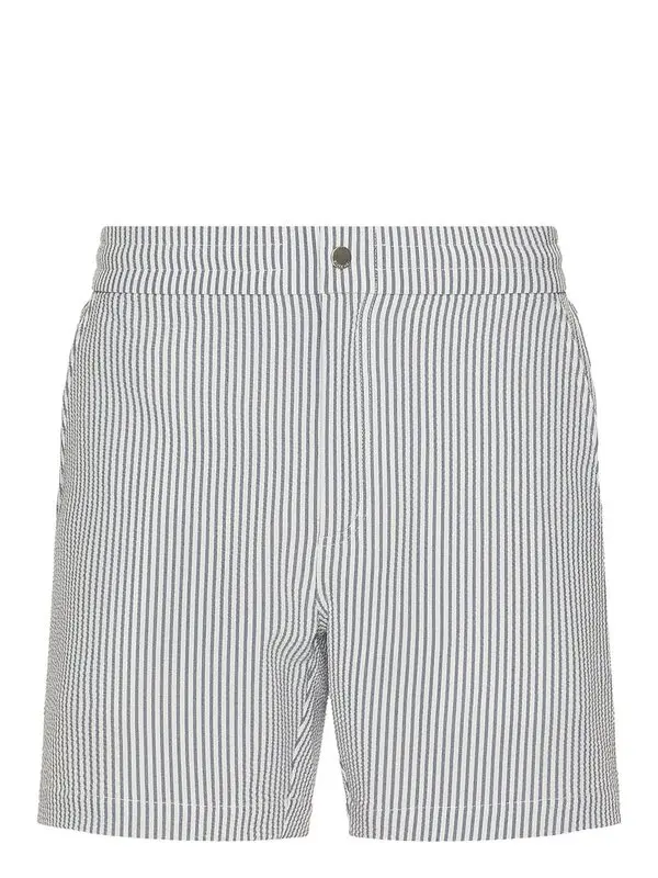 Simkhai Swim Trunks In Grey - Midnight Stripe