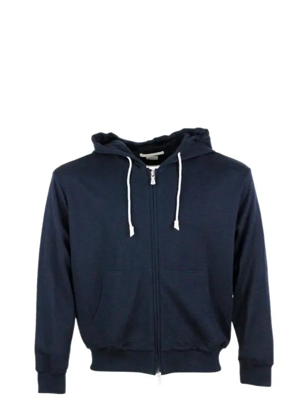 Eleventy Zip-up Hoodie - Blue