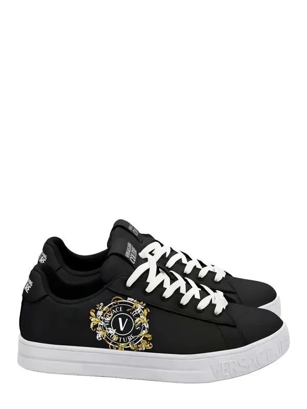 Versace Logo-print Sneakers - Black