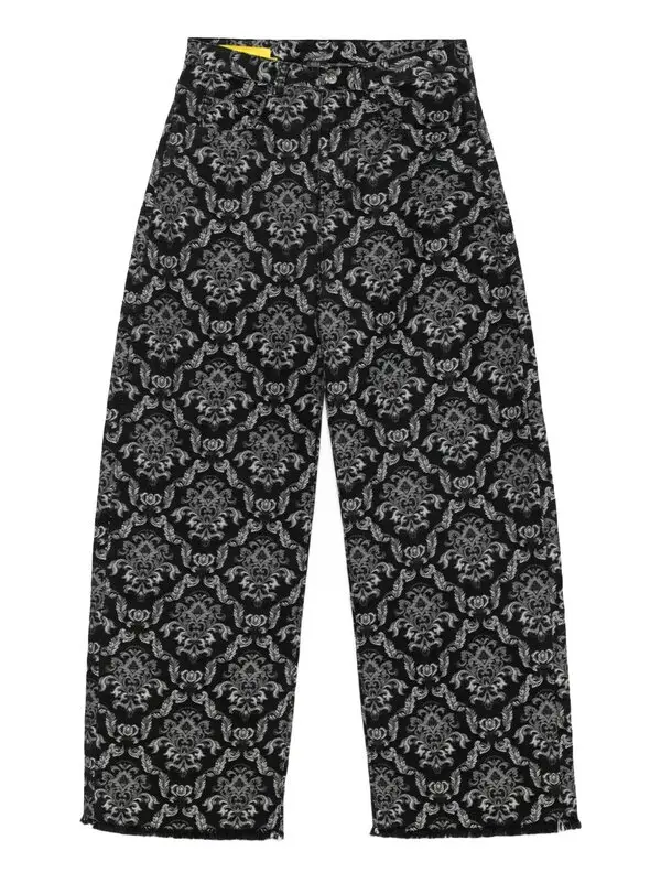 MARQUES' ALMEIDA Patterned Jacquard Jeans - Black