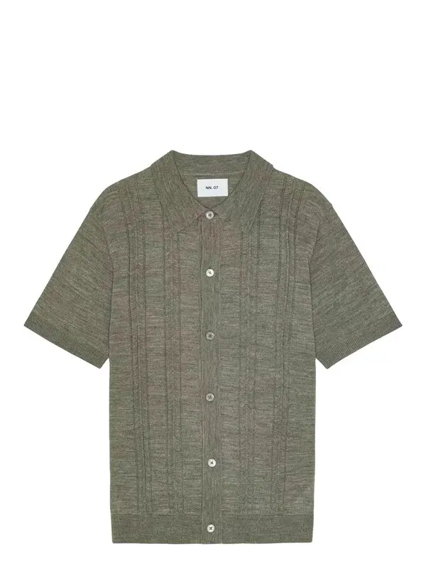 Nn07 Knitted Shirt - Green