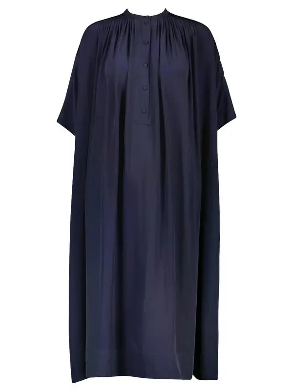 YVES SALOMON Silk Kaftan Dress - Blue