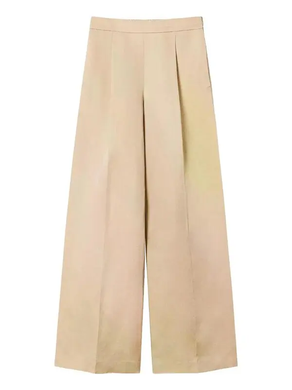 TWINSET Pleat-detail Palazzo Trousers - Neutrals