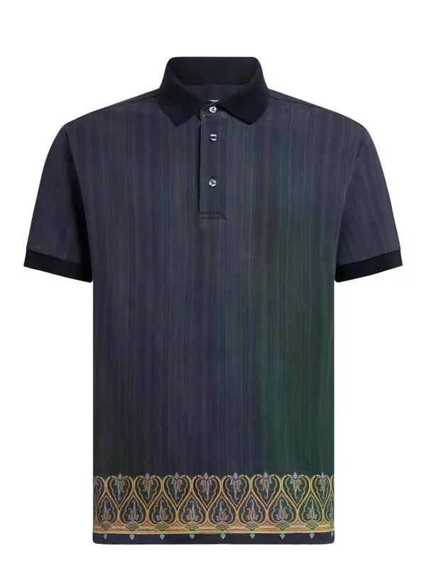 Etro Striped Polo Shirt - Blue