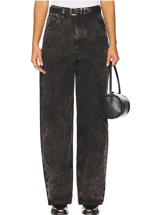 Khrisjoy Elio Dyed Wide Leg Jeans - Black