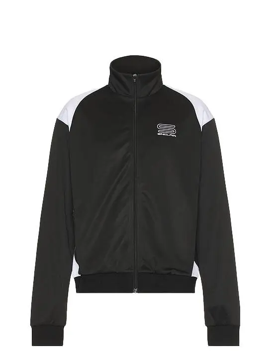 SINCLAIR GLOBAL Tech Logo Track Jacket In . Also - Black