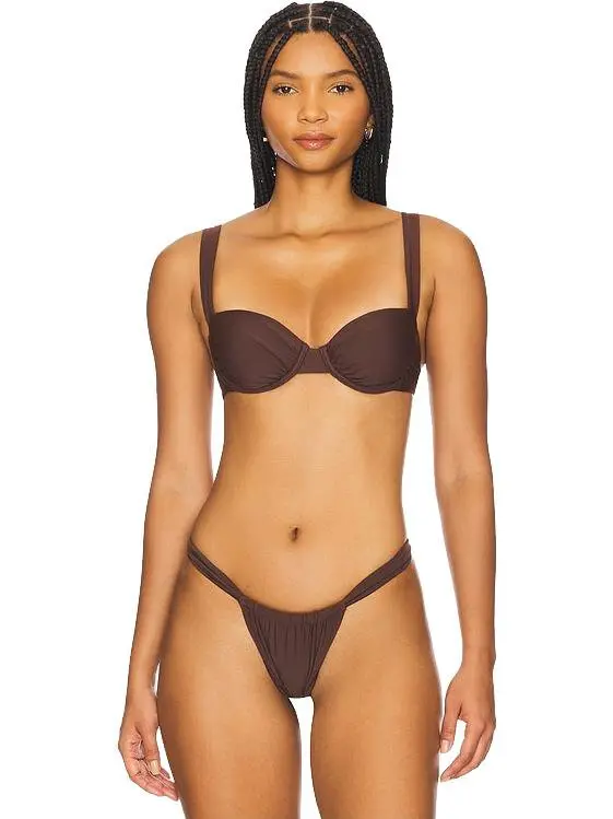 LOVERS AND FRIENDS Chasing Sunsets Top In Chocolate - Dark Brown