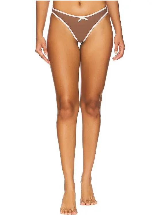 LOVERS AND FRIENDS Harriet Bikini Bottom - Brown & Pink