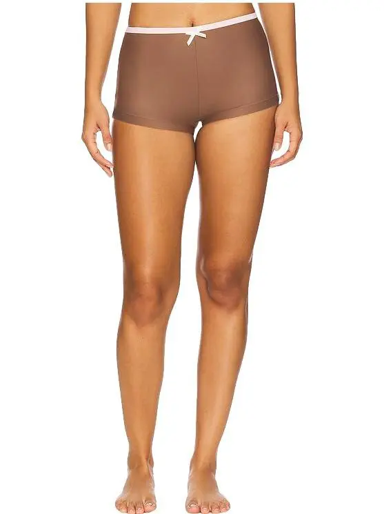 LOVERS AND FRIENDS Harriet Swim Short - Brown & Pink