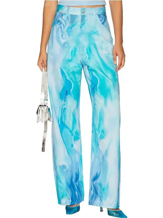 Khrisjoy Elio Air Wide-leg Jeans - Tropical Breeze