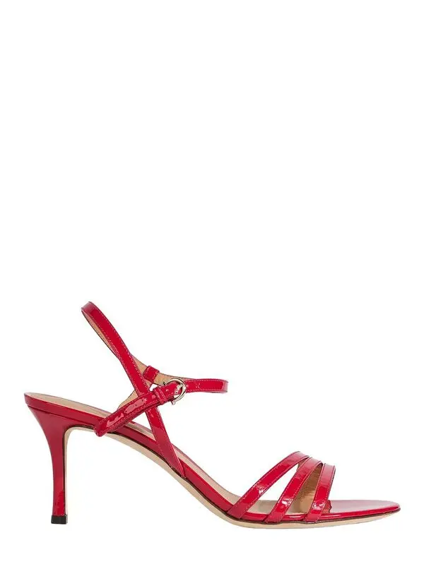 FERRAGAMO Idwige Patent-leather Sandals - Crimson