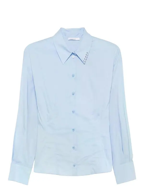 Patrizia Pepe Hoop-detail Shirt - Blue