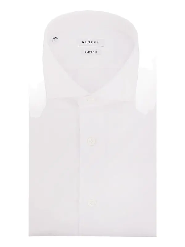 NUGNES 1920 Slim Fit Cotton Shirt - White