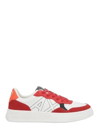 Armani Exchange Cow Leather Sneakers - Red