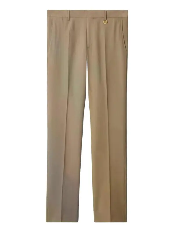 Burberry Wool Trousers - Neutrals