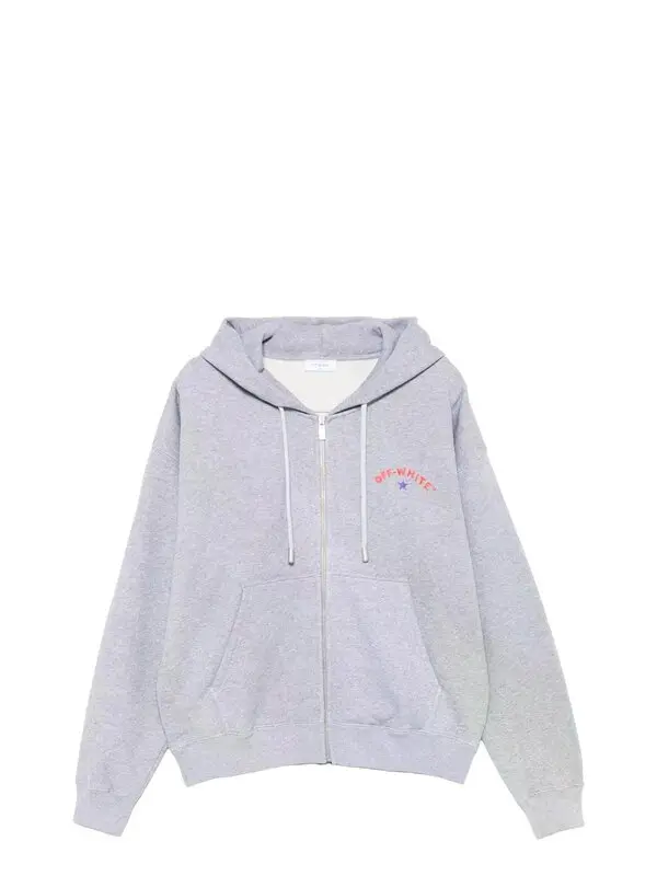 Off-White Logo-print Hoodie - Grey