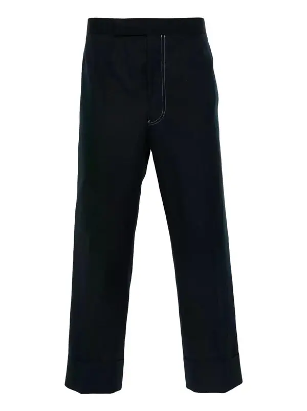 Thom Browne Low-rise Straight-leg Trousers - Blue