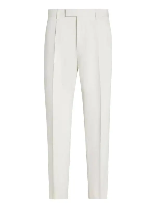 Zegna Pressed-crease Trousers - White