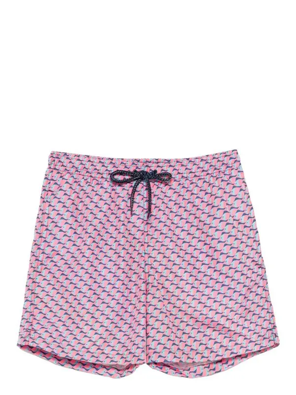 DRUMOHR Fish-print Swim Shorts - Pink